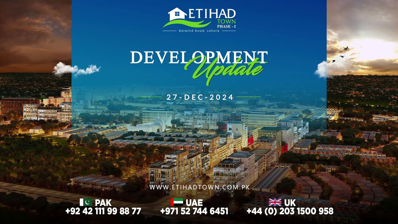 Development Update - Etihad Town Phase - I December 27, 2024 - YouTube