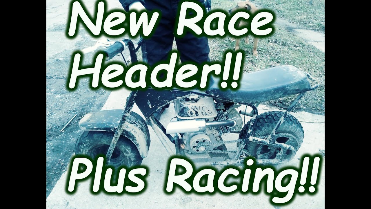 Mini Bike Race Header Plus Drag Racing - YouTube