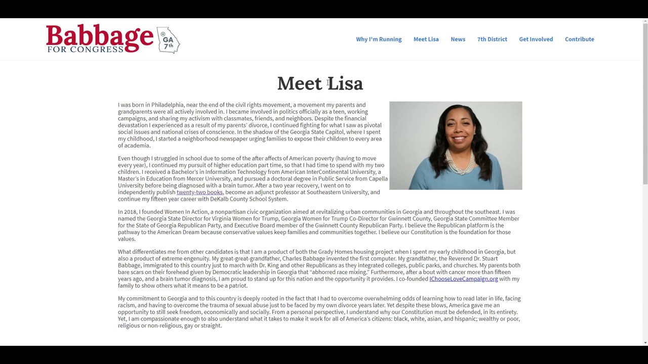 Quick look at Lisa Babbage's Why I'm Running page. - YouTube