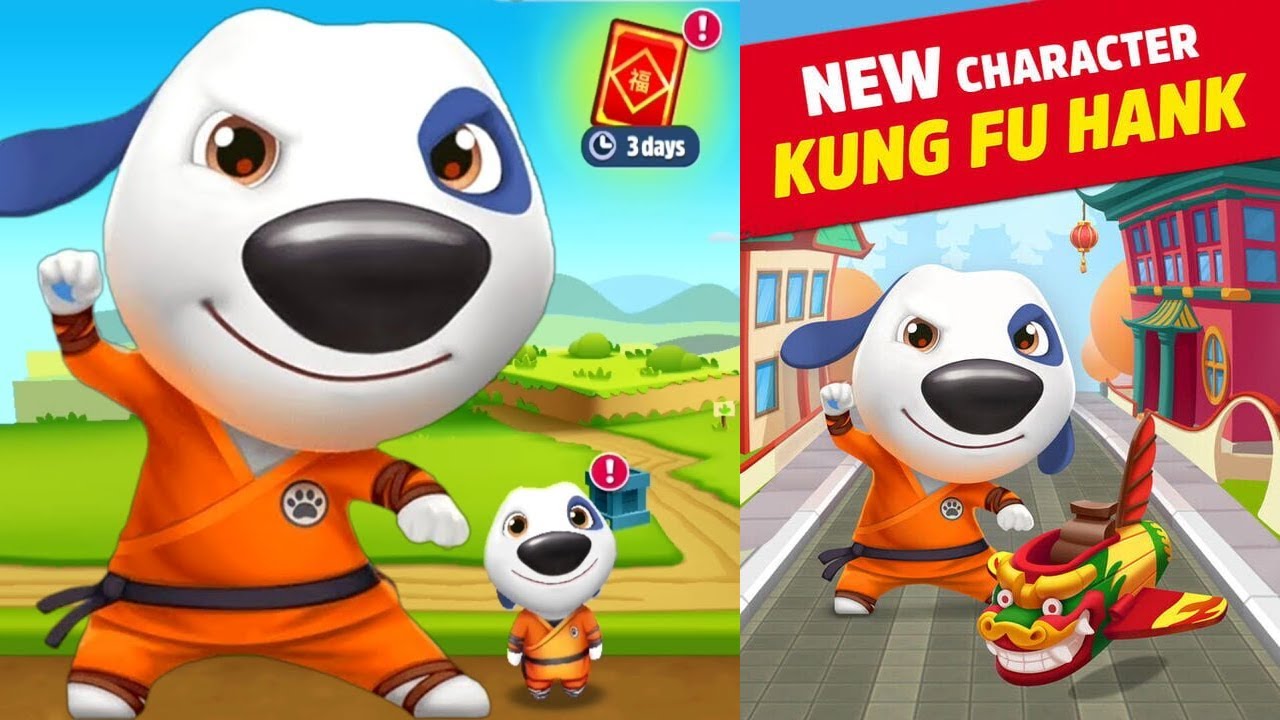 Talking tom Gold run Kung fu Hank run best gameplay video - YouTube