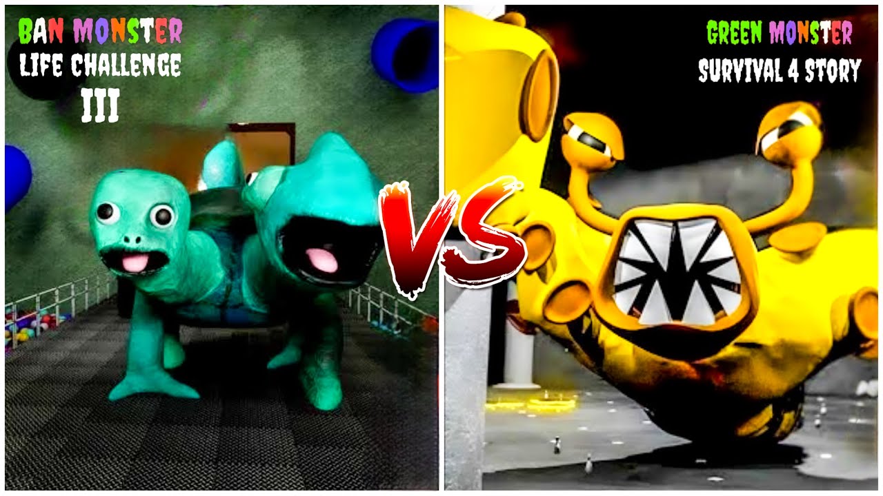 Ban Monster Life Challenge 3 Vs Green Monster Survival Story 4 - Boss ...