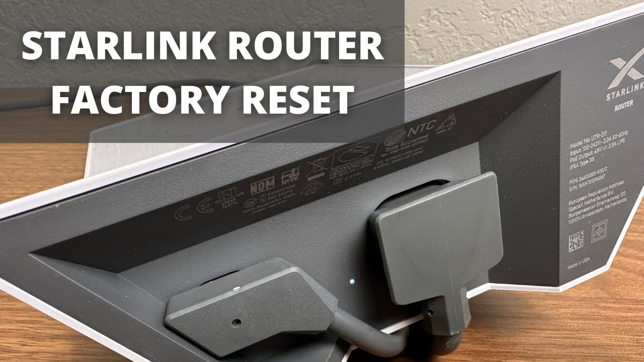 How To: Starlink Router Factory Reset - YouTube