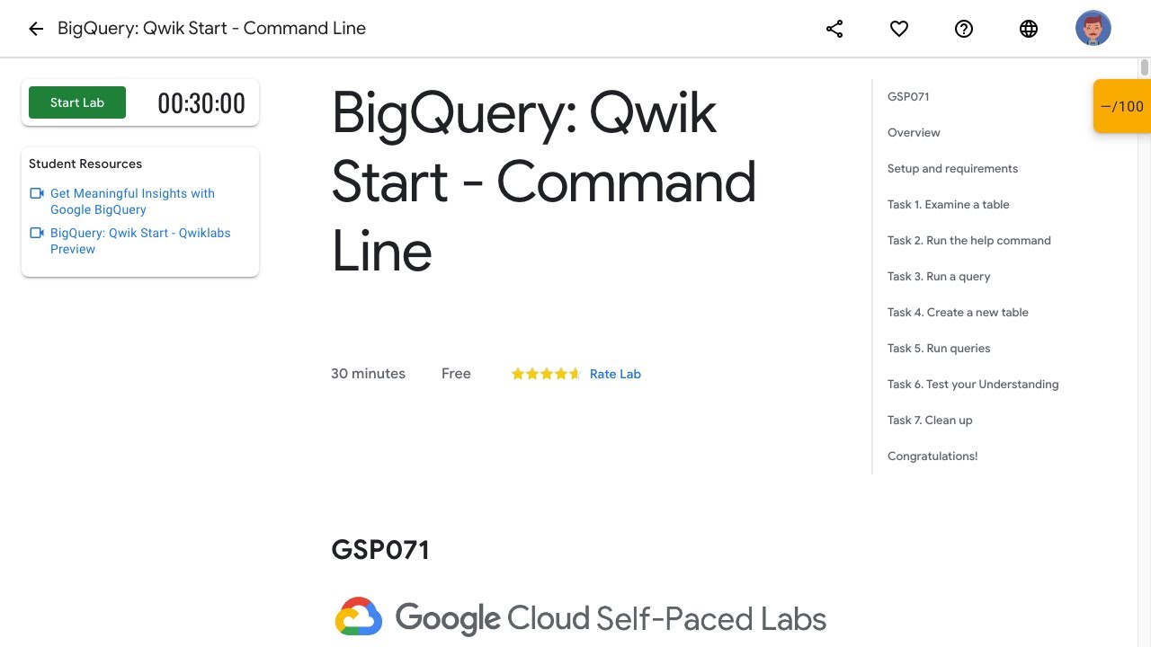Bigquery Qwik Start Command Line Gsp071 Youtube