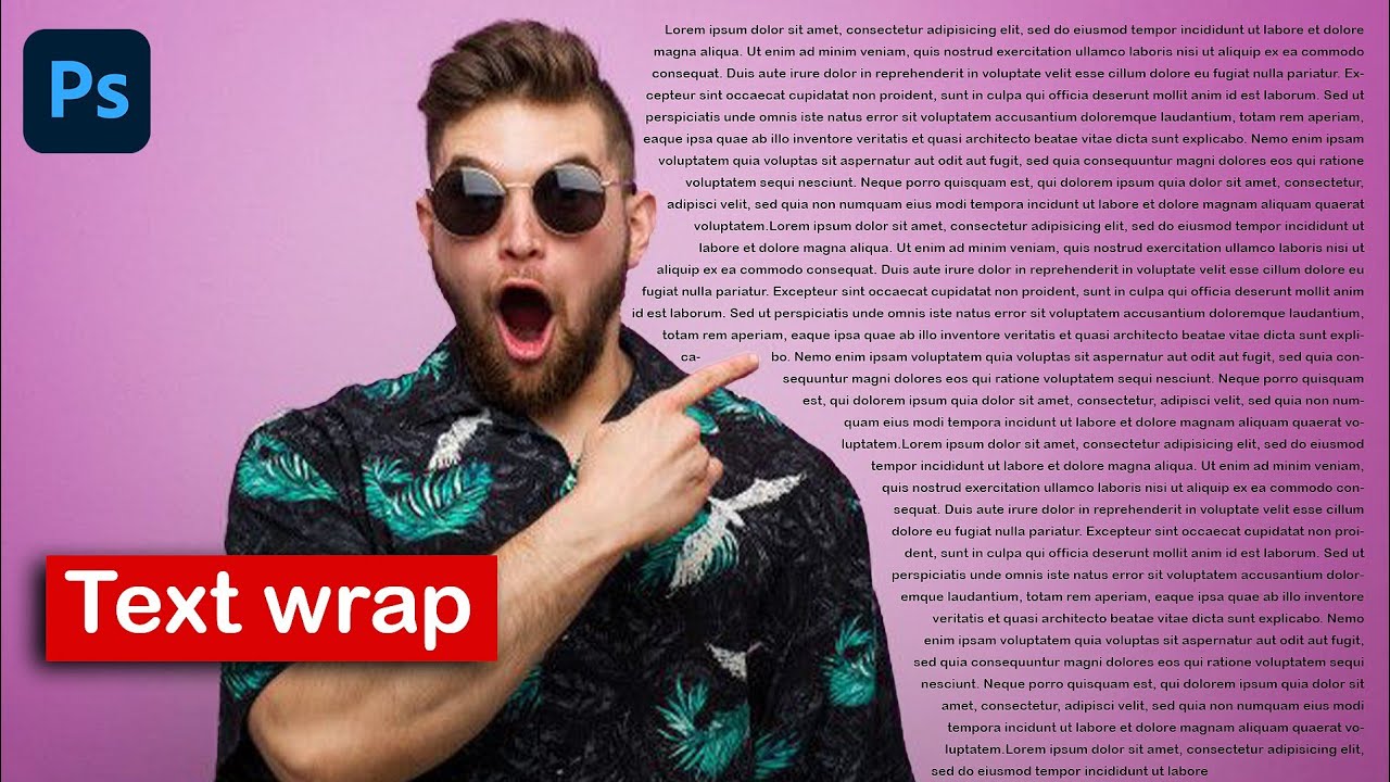 Photoshop Text Effects | Wrap Text around image - YouTube