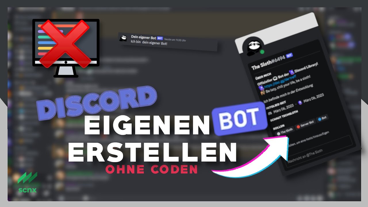Discord Eigenen Bot Erstellenohne Programmieren │scnx Discord Tutorial Youtube