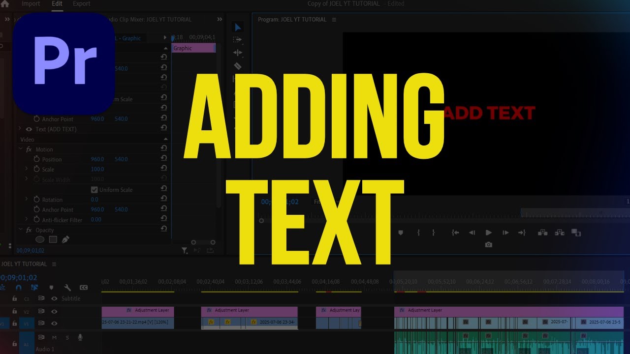 How to ADD TEXT in Premiere Pro (Beginner Tutorial) - YouTube