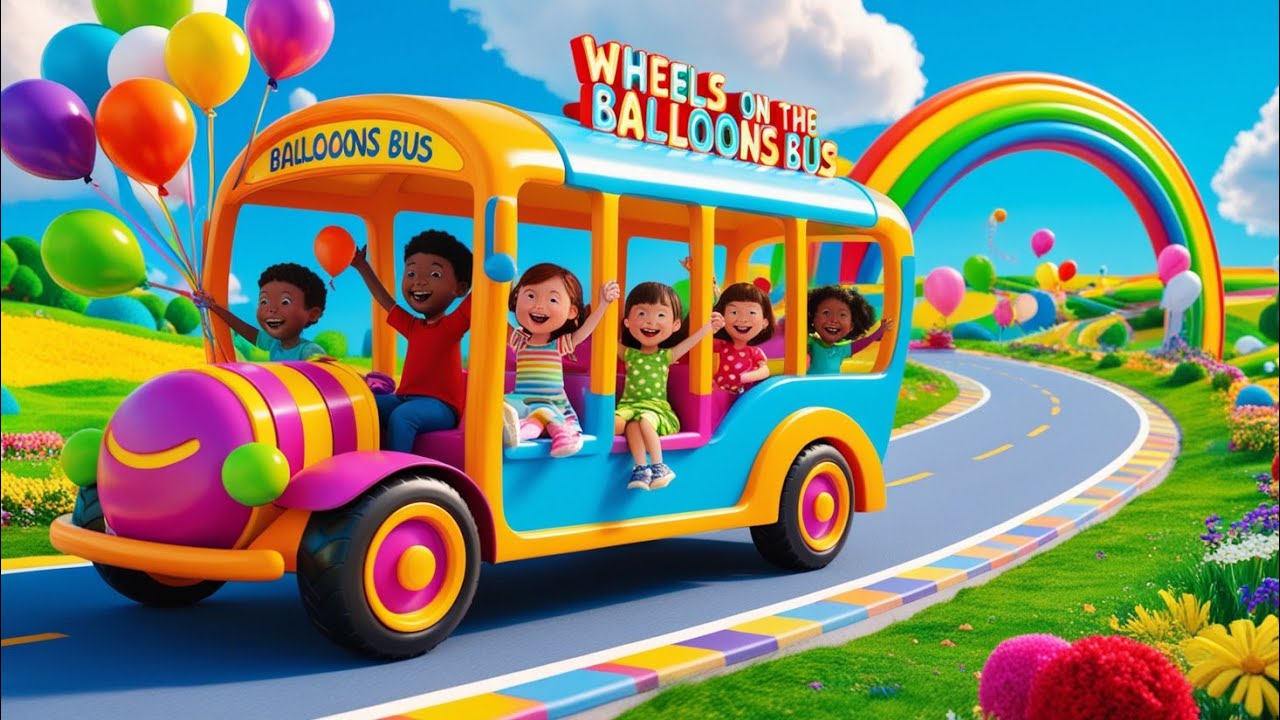 "🎶 The Wheels on the Balloon Bus: A Fun Nursery Rhyme Adventure for ...