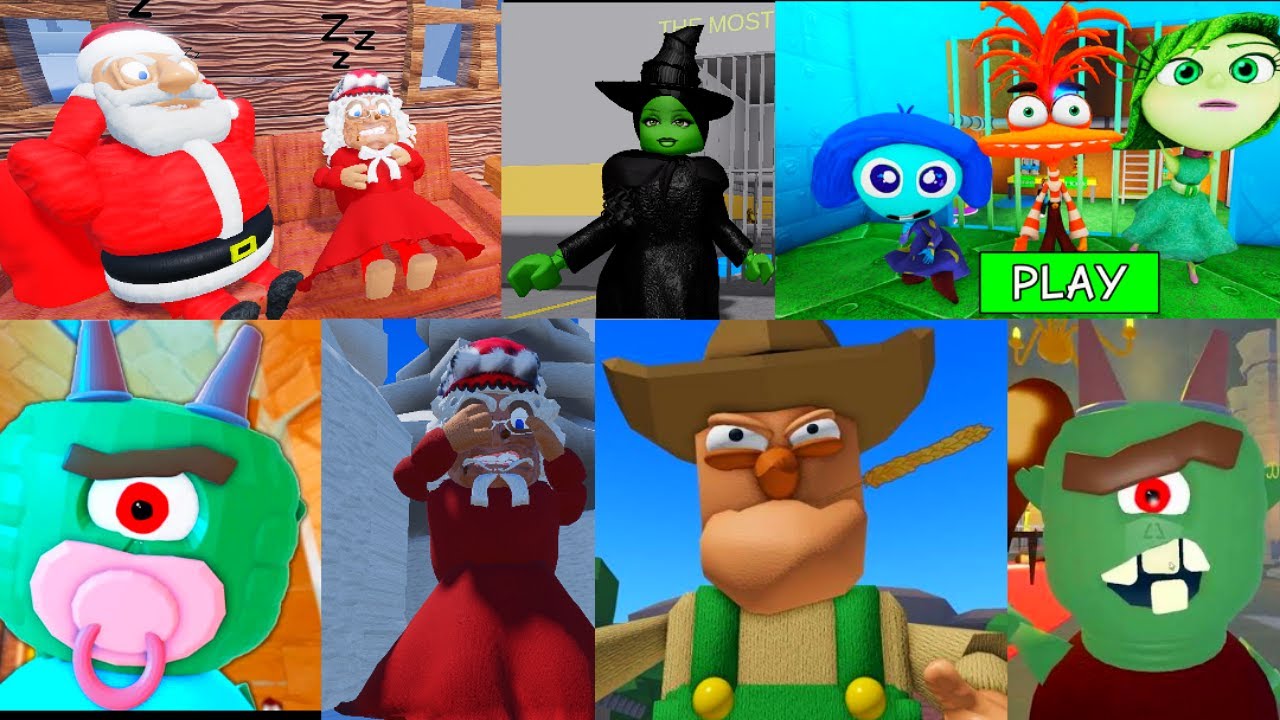 Roblox 5 SPEEDRUN Escape Obby, WICKED WITCH'S PRISON, EVIL MRS CLAUS ...