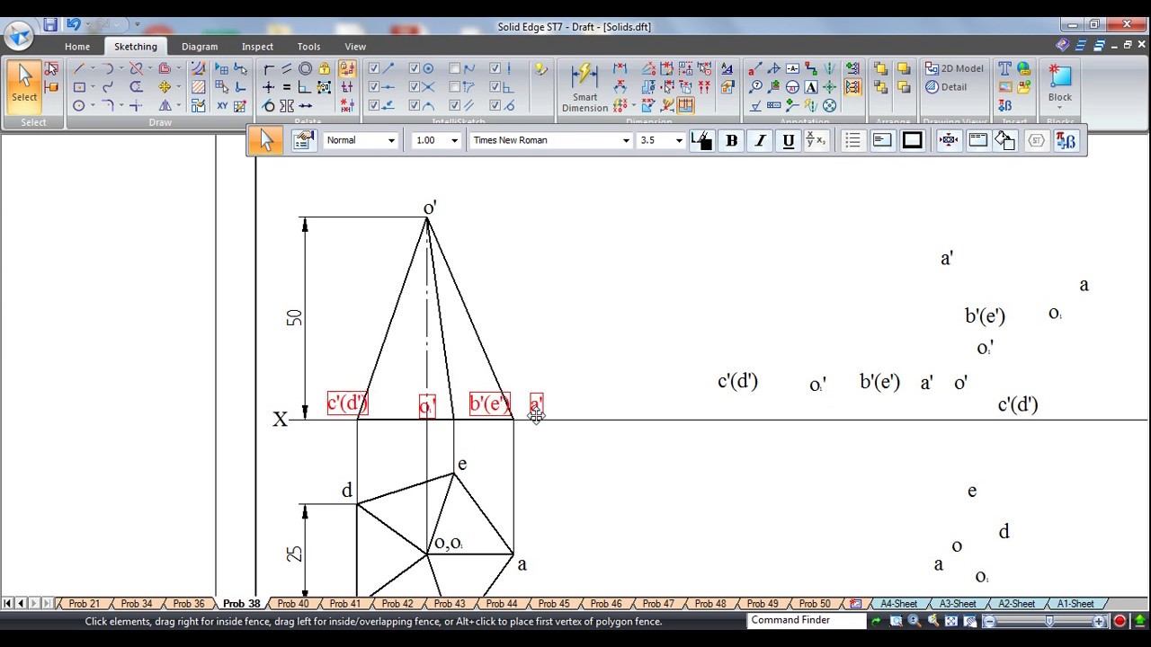 CAED solids vtu problem no.38 (Solid Edge ST7) - YouTube