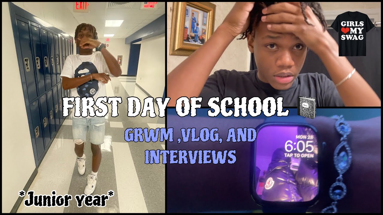 GRWM| First & Second Day Of School + Vlogs & Interviews (Junior Year ...