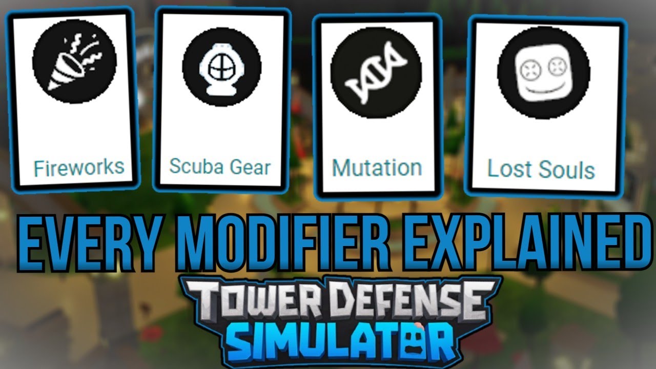Every modifier explained | Tower Defense Simulator - YouTube