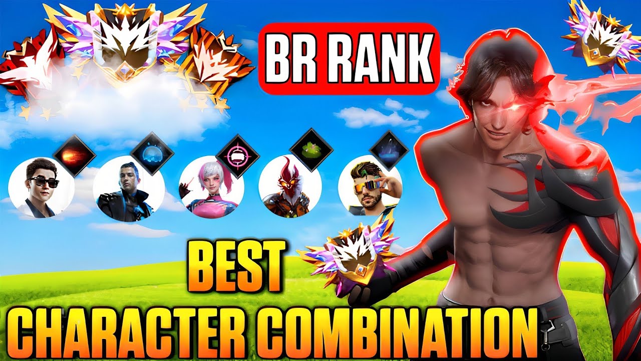 Br rank best Character combination 😎||Best Character skill for br rank ...