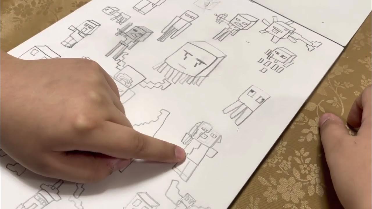 How to Draw Minecraft Mobs-Yahia Mugalli - YouTube