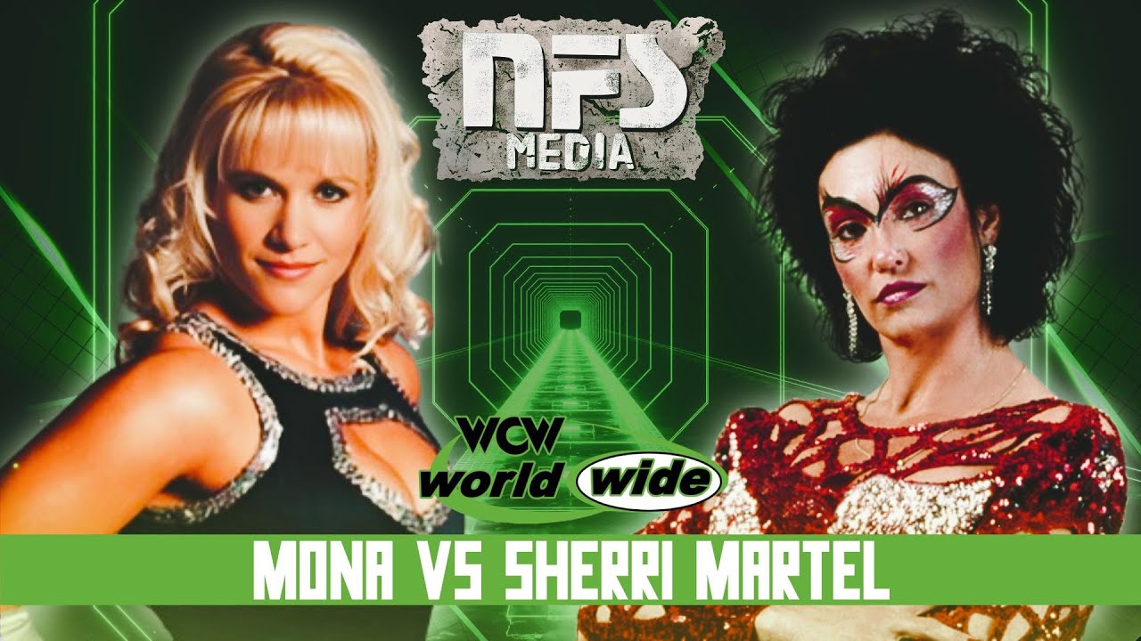 Mona VS Sherri Martel #mollyholly #sensationalsherri #wcw #wcwworldwide #womenswrestling # ...