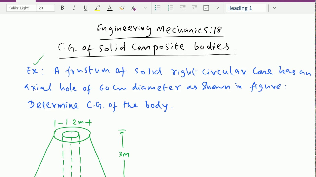 Engineering mechanics : - ( C.G. of composite solid bodies ; solving ...