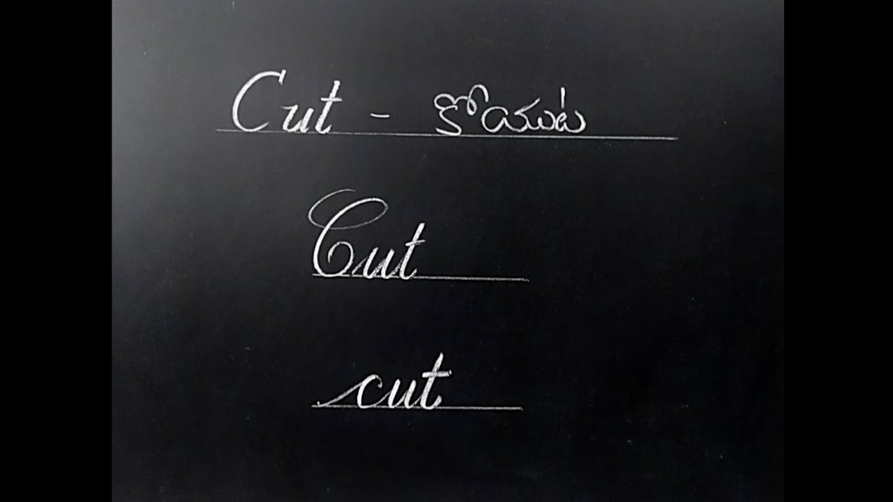 Cut.. cursive handwriting. - YouTube