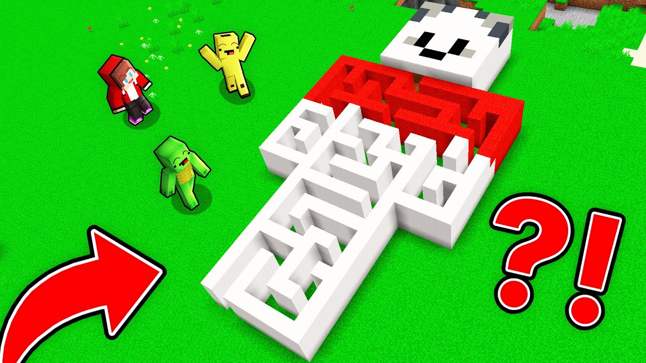 JJ, Mikey and Banana Kid Found Carrie Skin Maze Statue - Minecraft ...