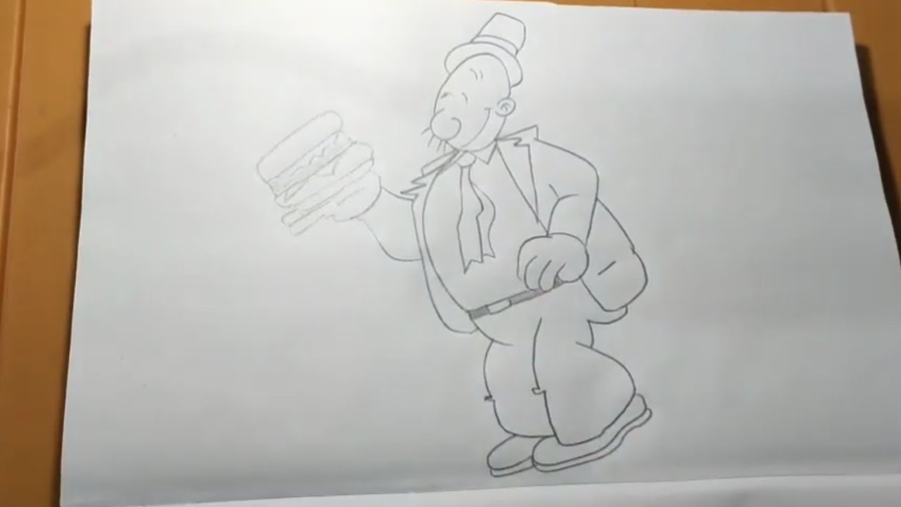 How to Draw Wimpy from Popeye - YouTube