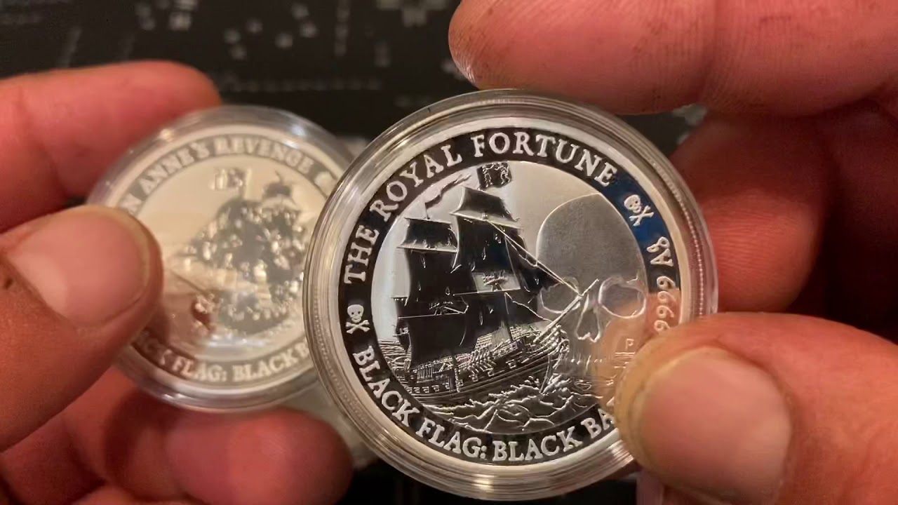 The royal fortune , black flag series, 1oz silver coin - YouTube