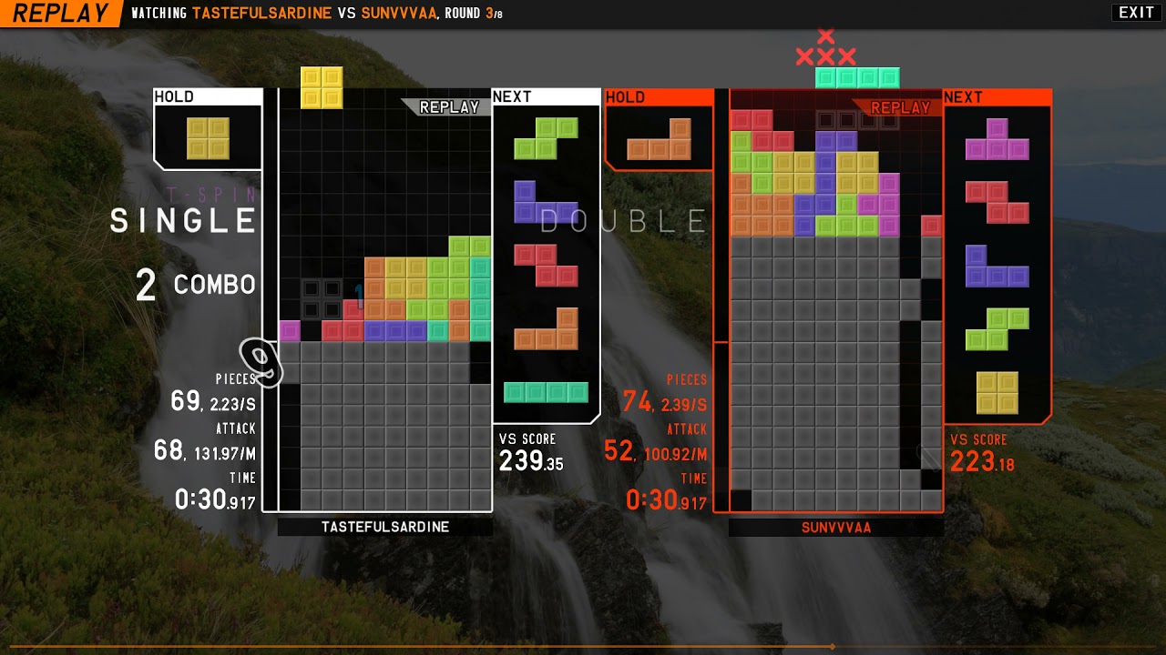 [TETR.IO] Rank Up Game (U → X) TastefulSardine v Sunvvvaa - YouTube