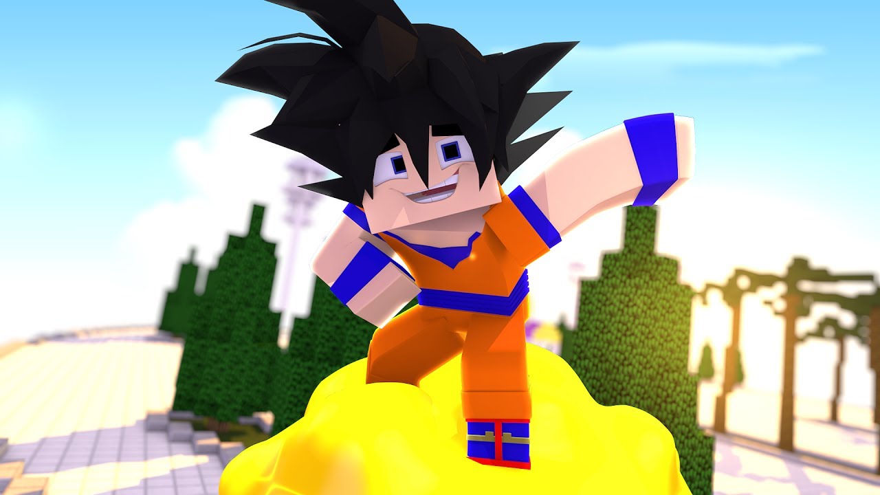 GOKU NA NUVEM VOADORA! Dragon Block C #02 - Minecraft - YouTube