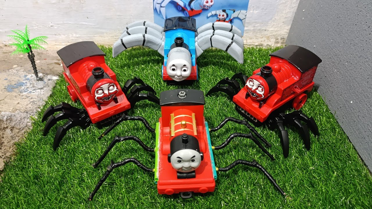 merakit & unboxing kumpulan kereta thomas laba laba, thomas exe, dan ...