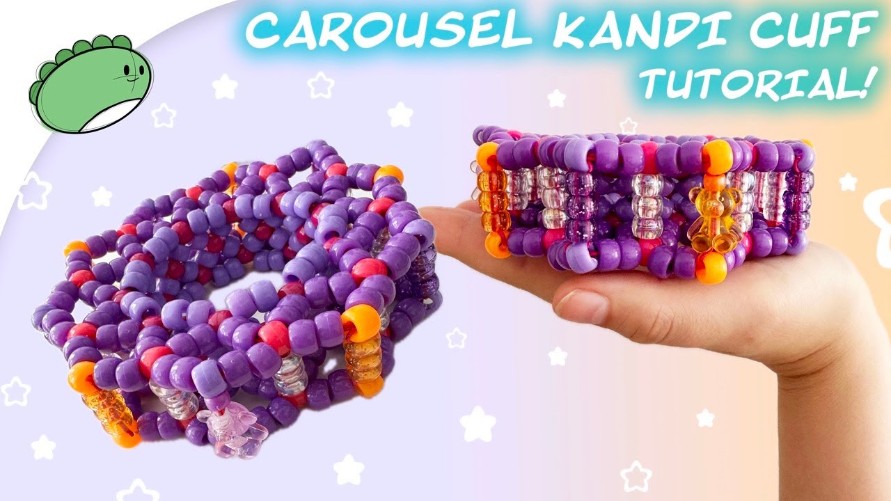 Carousel Kandi Cuff Tutorial! - YouTube