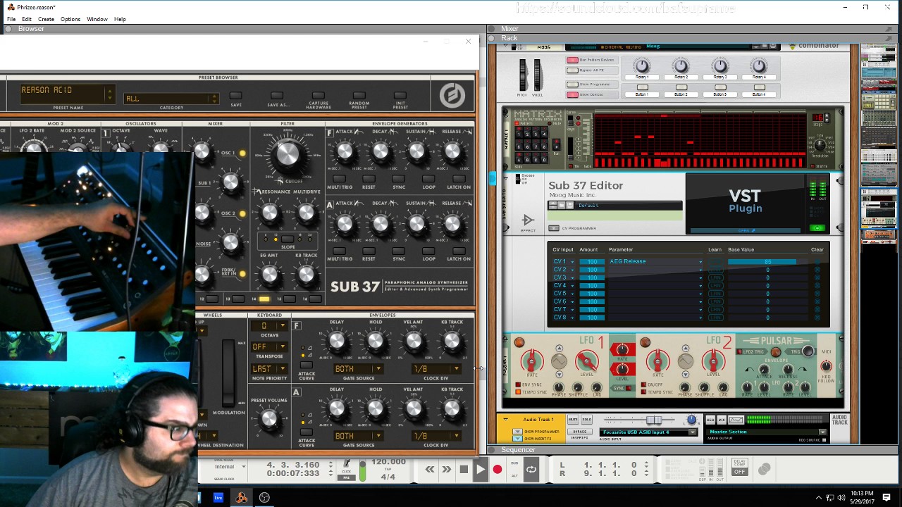 BafSuprame's Super Happy Fun Techno Production Show. Reason VST, Moog ...