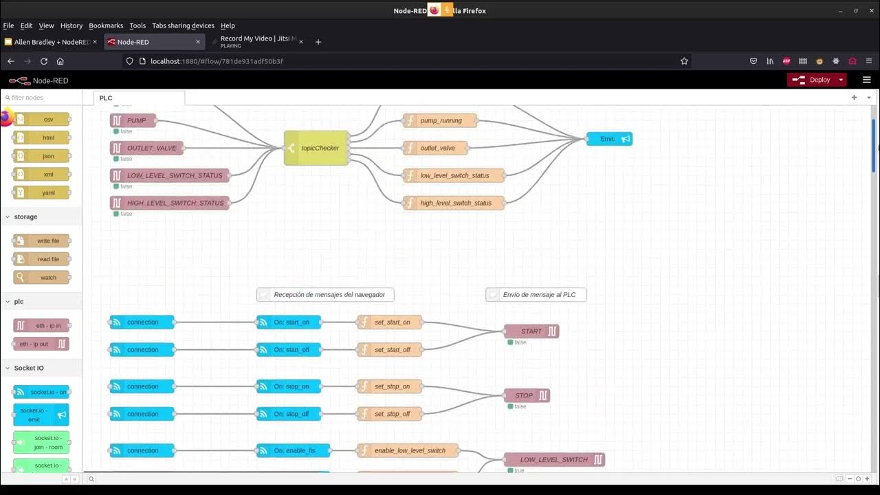 Allen Bradley PLC + NodeRed + React - YouTube