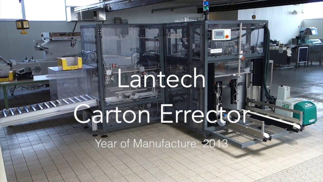 Lantech Carton Erector TE-2000 - YouTube