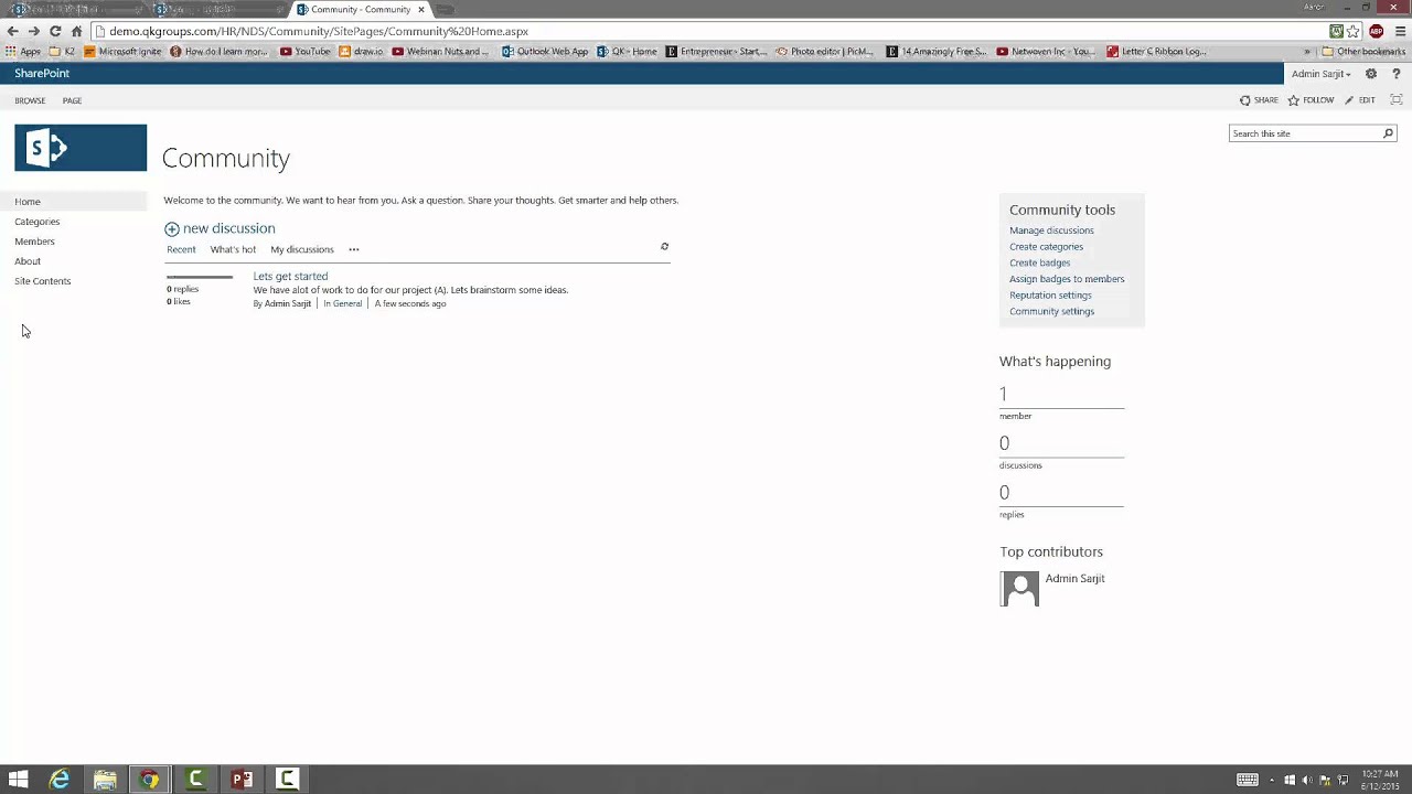 SharePoint Community Site Template - YouTube