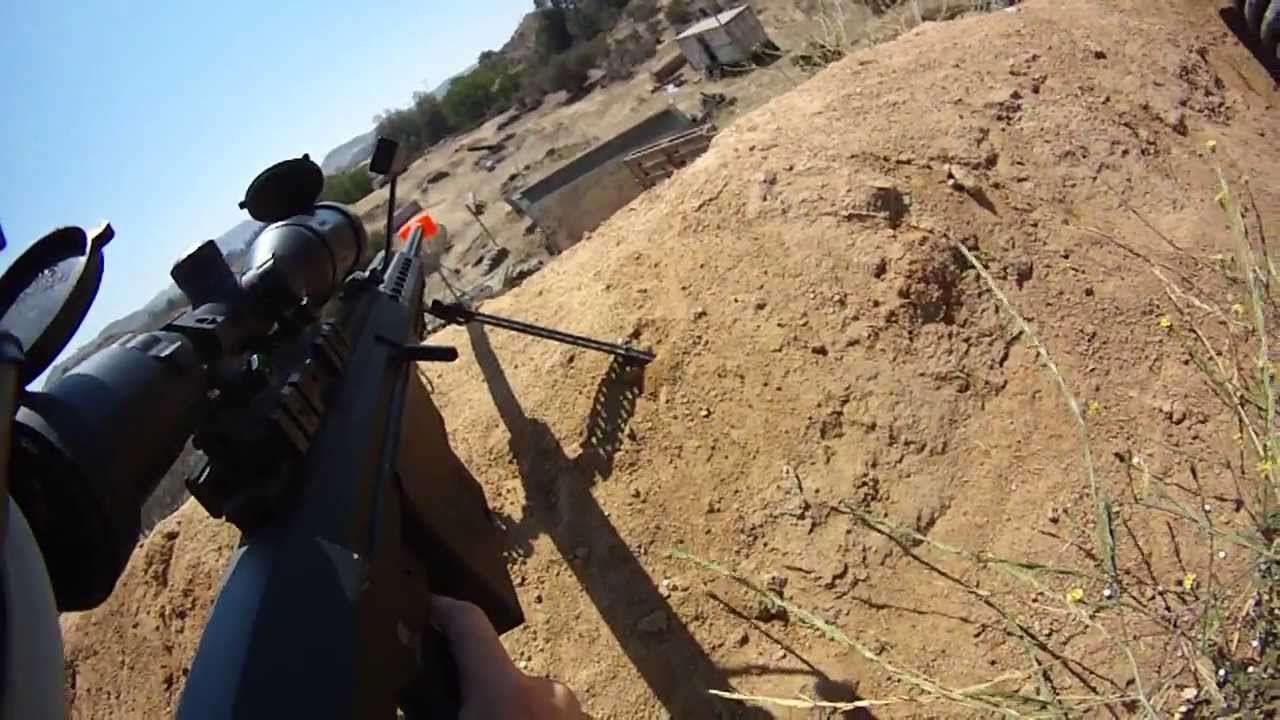 First Person Airsoft Barrett .50 Cal Gameplay #3 (Jericho Airsoft ...
