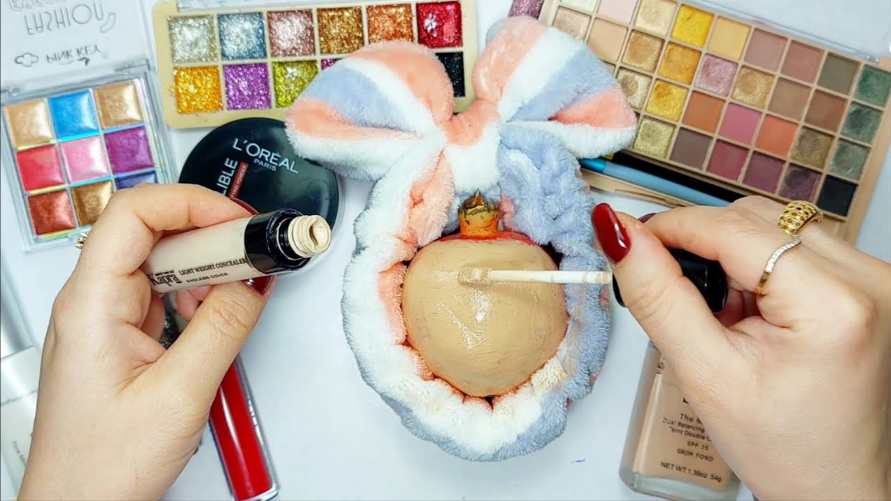 ASMR Makeup on Pomegranate ( no talking ) | The Pomegranate ready for its wedding! - YouTube