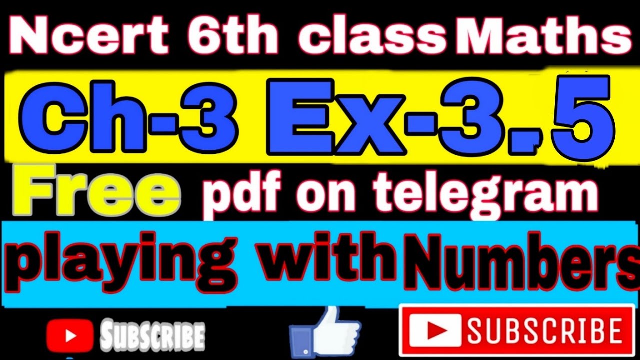 Ncert class 6th Maths solution|| Ncert class 6 ch-3 solution|| Class 6 ...