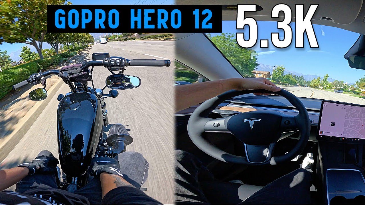 GoPro 12 Motovlog in 5.3K Video + 19th Street Pizza | Harley Sportster ...