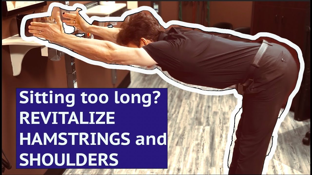 2-minute new back tips - bowing stretch at the counter for hamstring ...