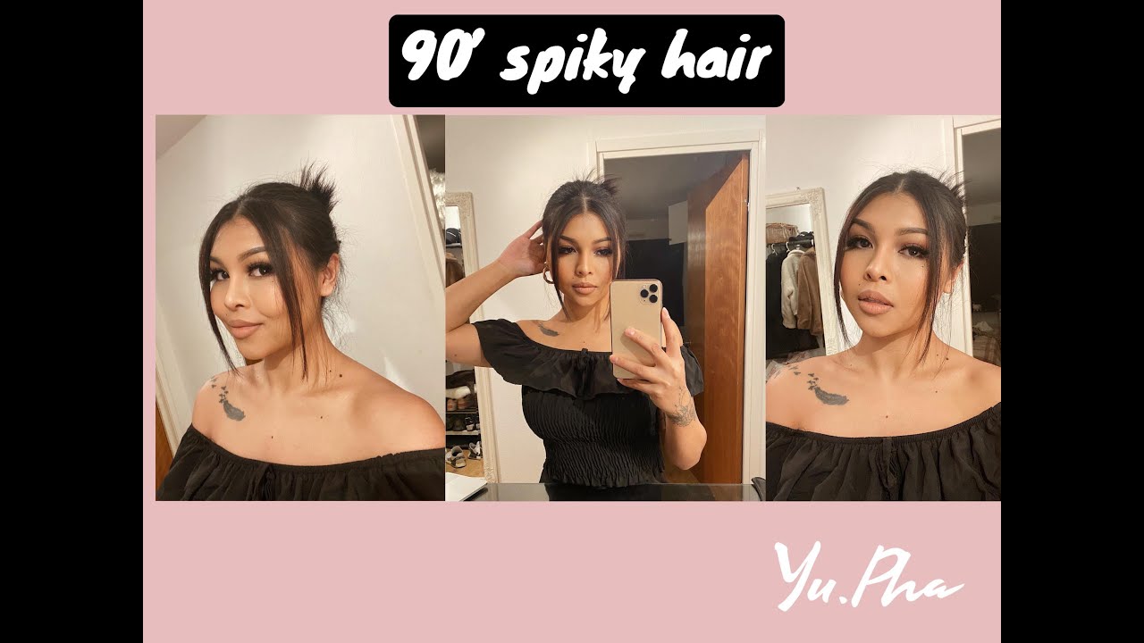 90's spikey hair, Model hair tutorial - YouTube