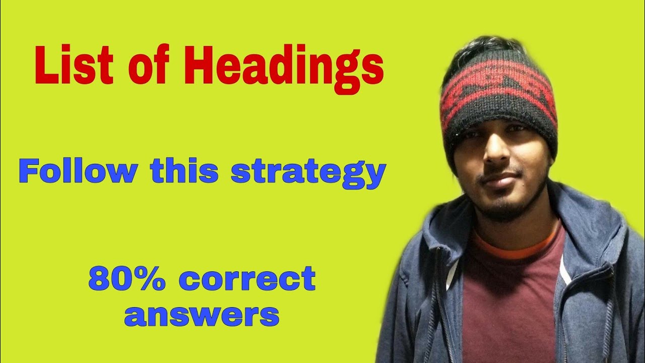 How to solve List of Headings fast. Best tips for List of Heading - YouTube