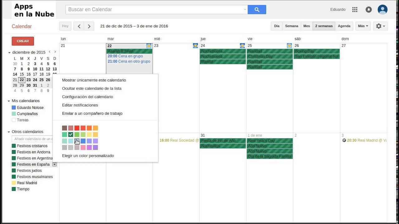 Calendario de Google Workspace - YouTube