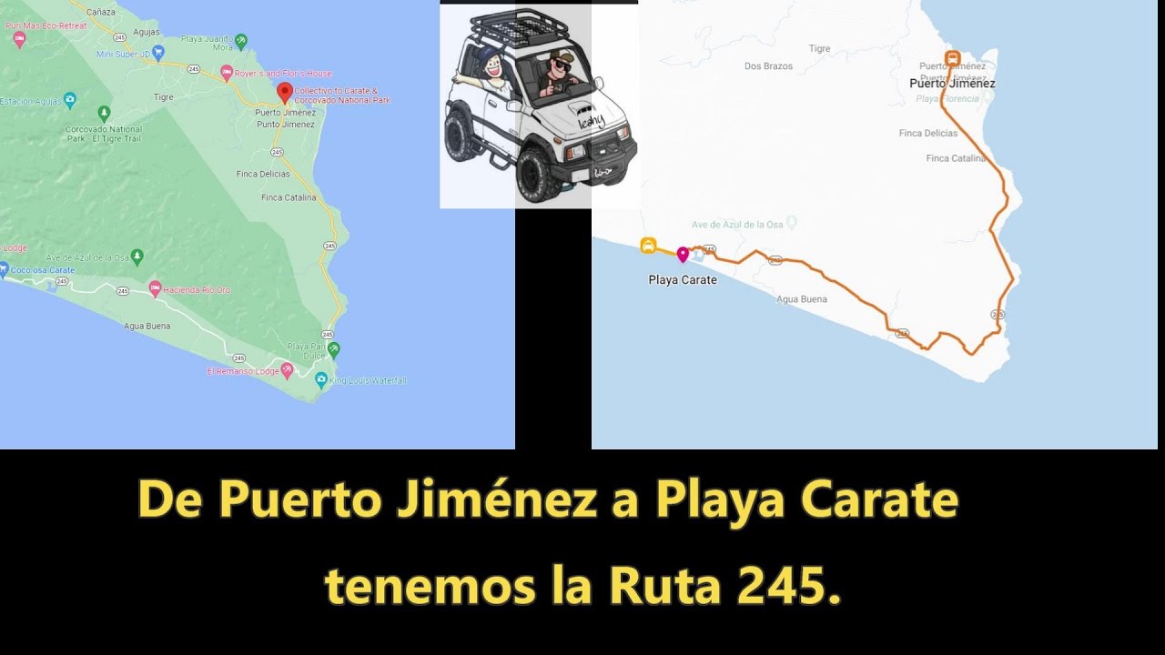 TROCHA entre Puerto Jiménez y cerca de Playa Carate. enero 2023 - YouTube