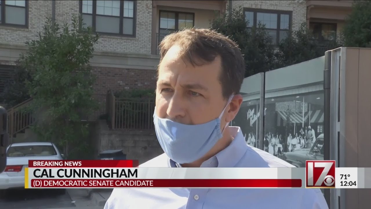 Cal Cunningham speaks with CBS 17's Michael Hyland - YouTube