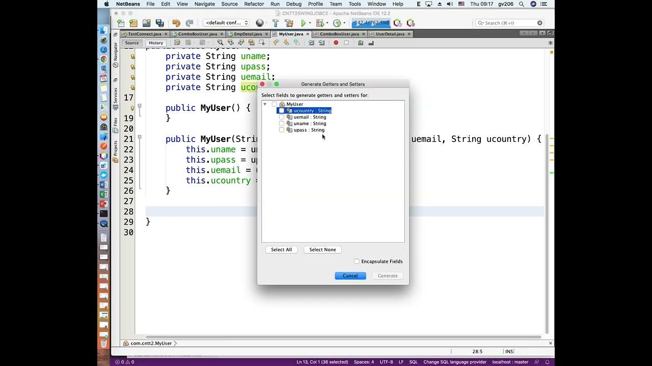Java Sql server - using swing and jdbc with ArrayList P1 - YouTube