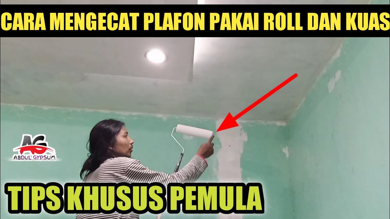 CARA MENGECAT DENGAN BENAR || MENNGGUNAKAN KUAS DAN ROLL CAT - YouTube