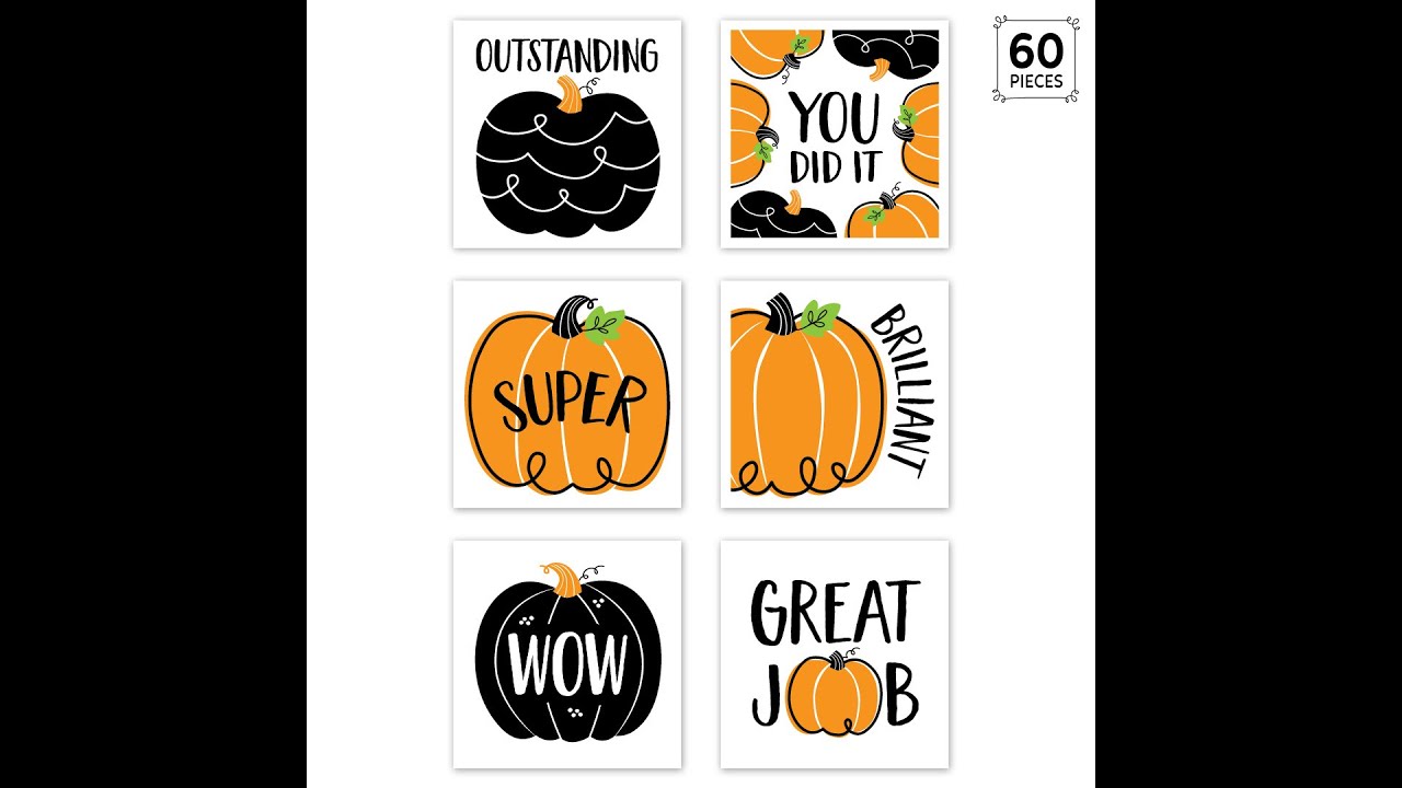 10624 - Doodle Pumpkin Reward Stickers - YouTube