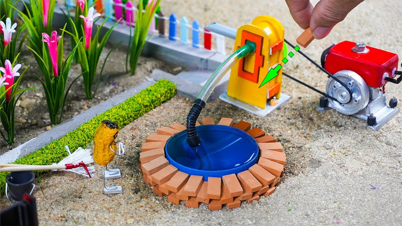 diy tractor create mini well water pump diesel engine science project ...