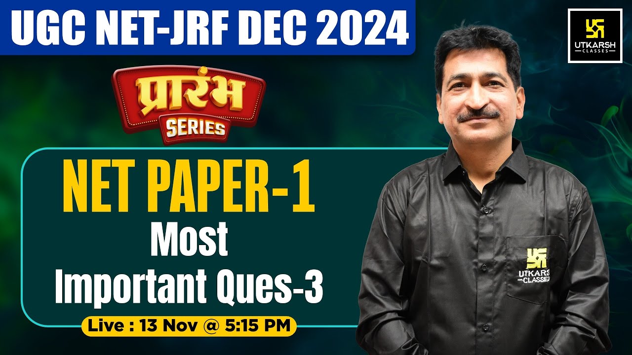 UGC NET Dec 2024 Paper 1| Net Paper-1 Most Important Qs-3 | UGC NET ...