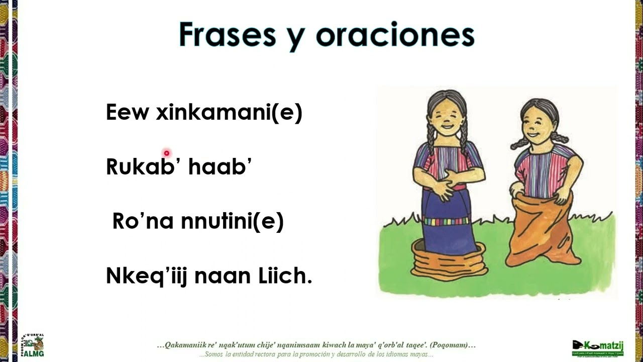 Hablemos de tiempo y acciones presentes en idioma Poqomam - YouTube