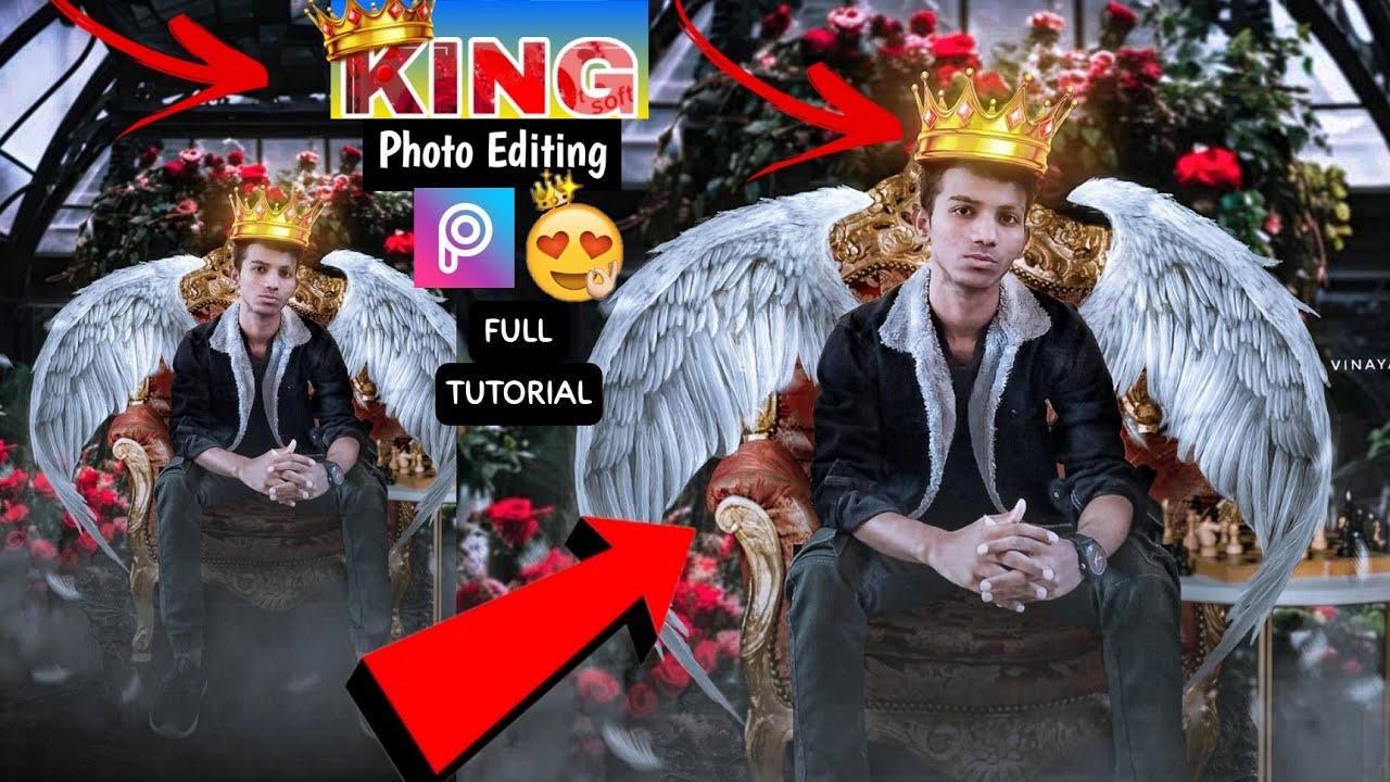 PicsArt KING CROWN CONSEPT 👑Photo Editing full Tutorial in PicsArt King ...