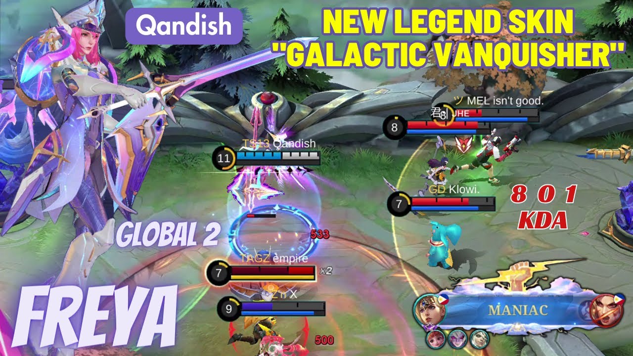 NEW Legend Skin "Galactic Vanquisher" | MANIAC!! - Top 2 Global Freya ...