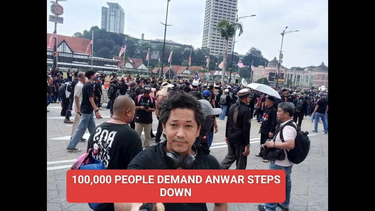100,000 crowd in Anti-Anwar rally on Saturday - YouTube